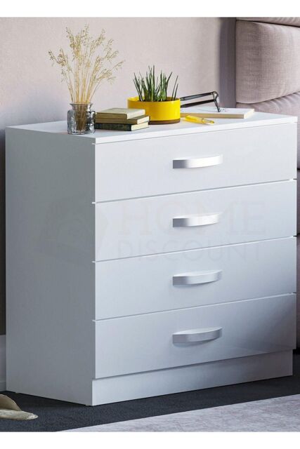 Vida Designs Hulio 4 Drawer Chest of Drawers Storage Bedroom Furniture ...