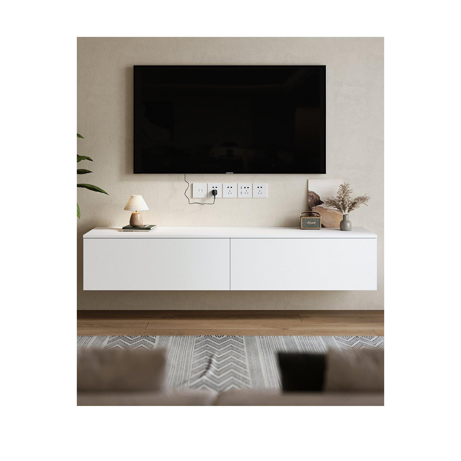 Floating TV Stand with 2 Flip Drawers Wall Mounted TV Cabinet by ...