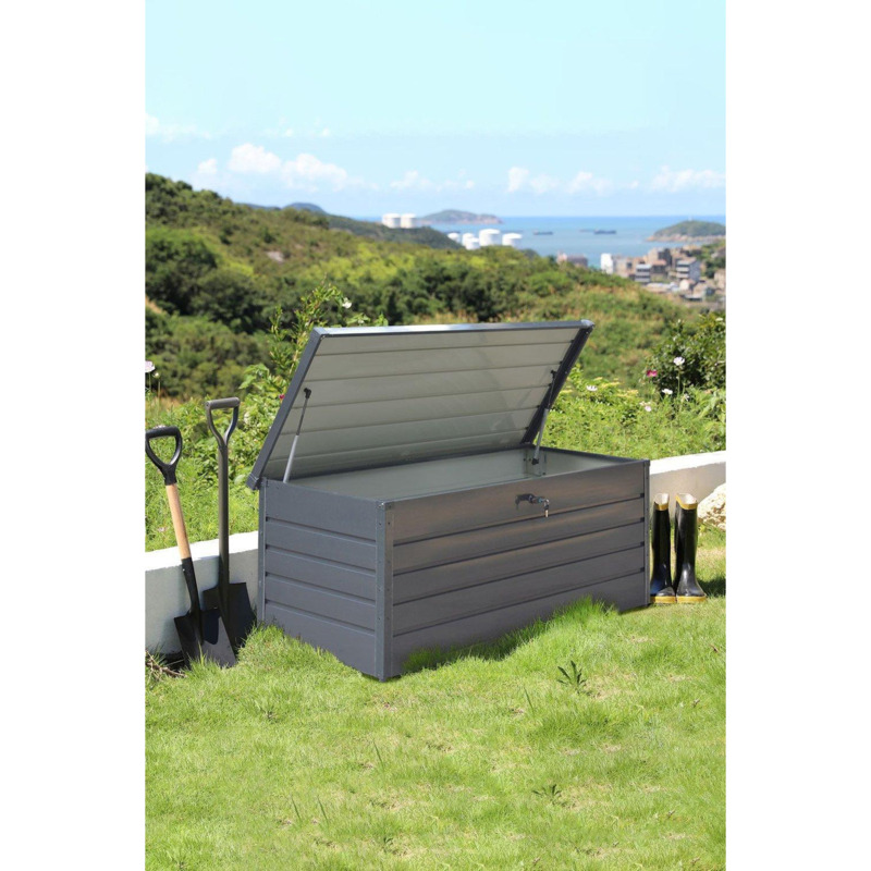600L Metal Outdoor Garden Storage Box Lockable by Debenhams | ufurnish.com