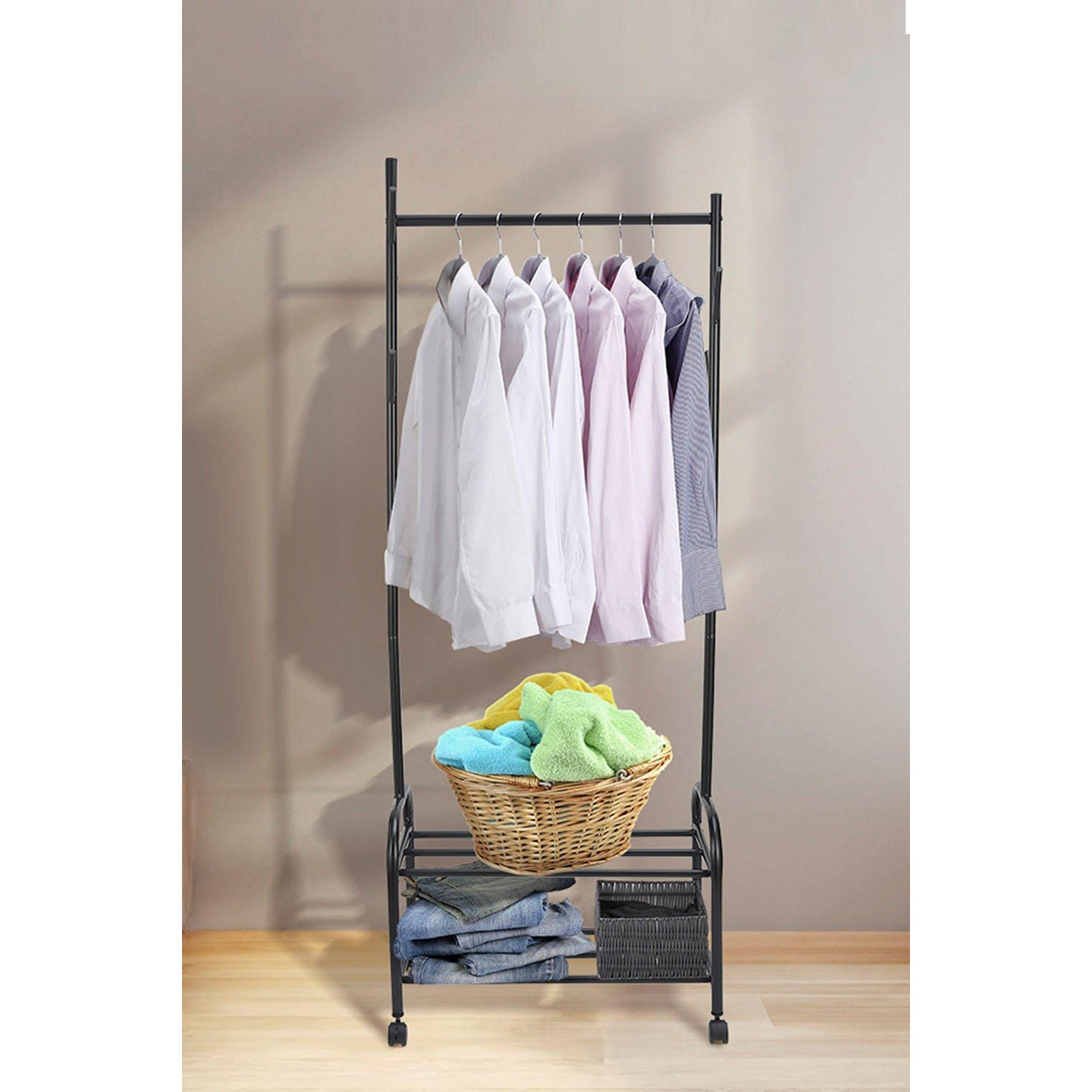 Double Rail Clothes Rail Hanging Display Stand Garment Rack by ...