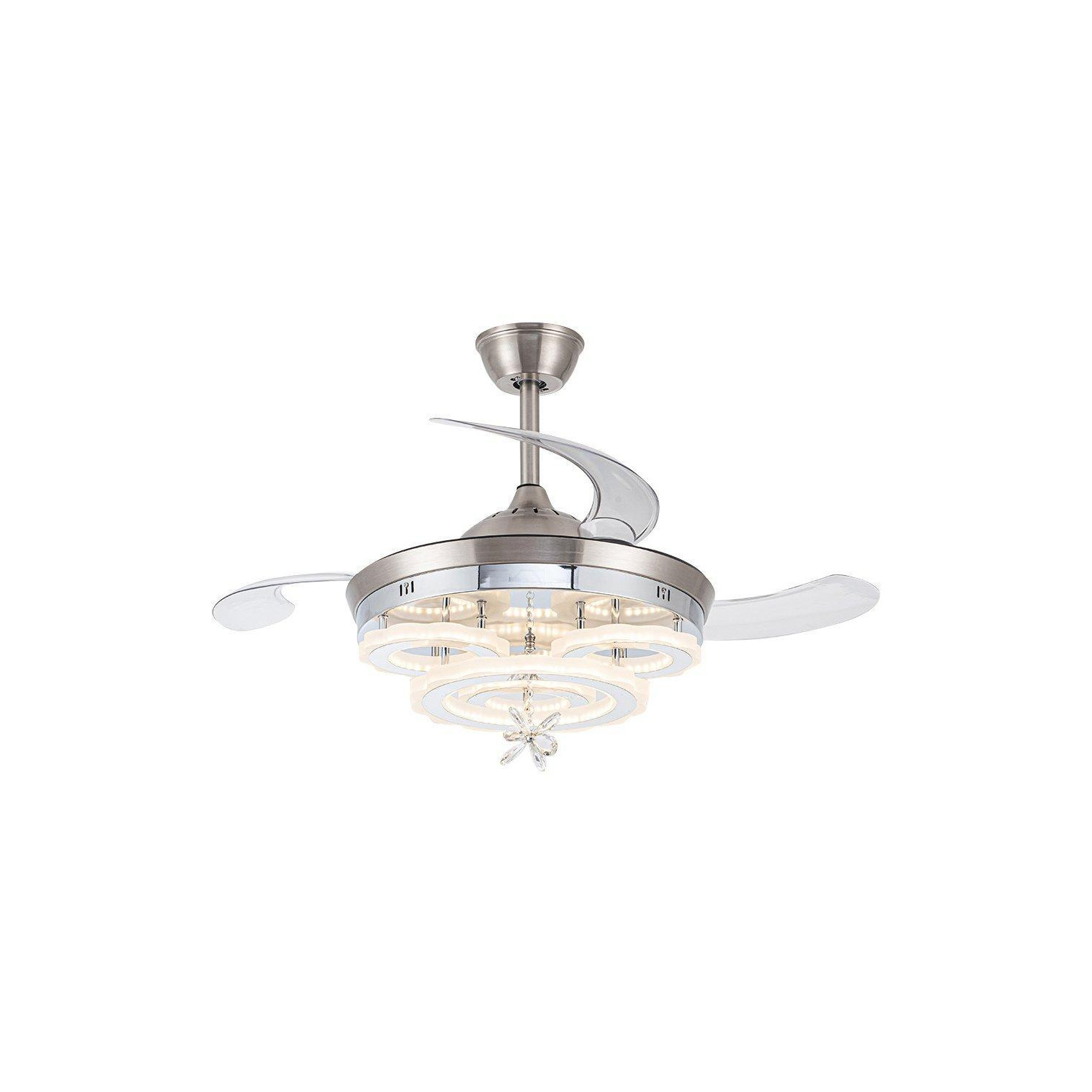3-Light Changing Acrylic Ceiling Fan by Debenhams | ufurnish.com