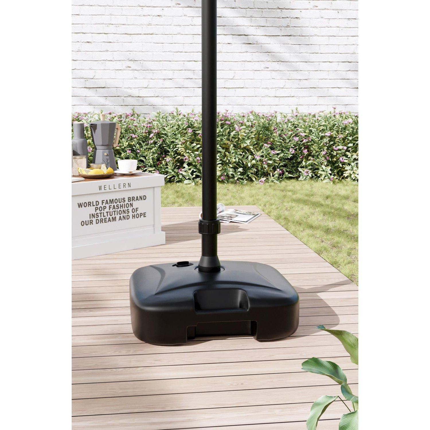 Water and Sand Filled Square Freestanding Plastic Parasol Base by ...