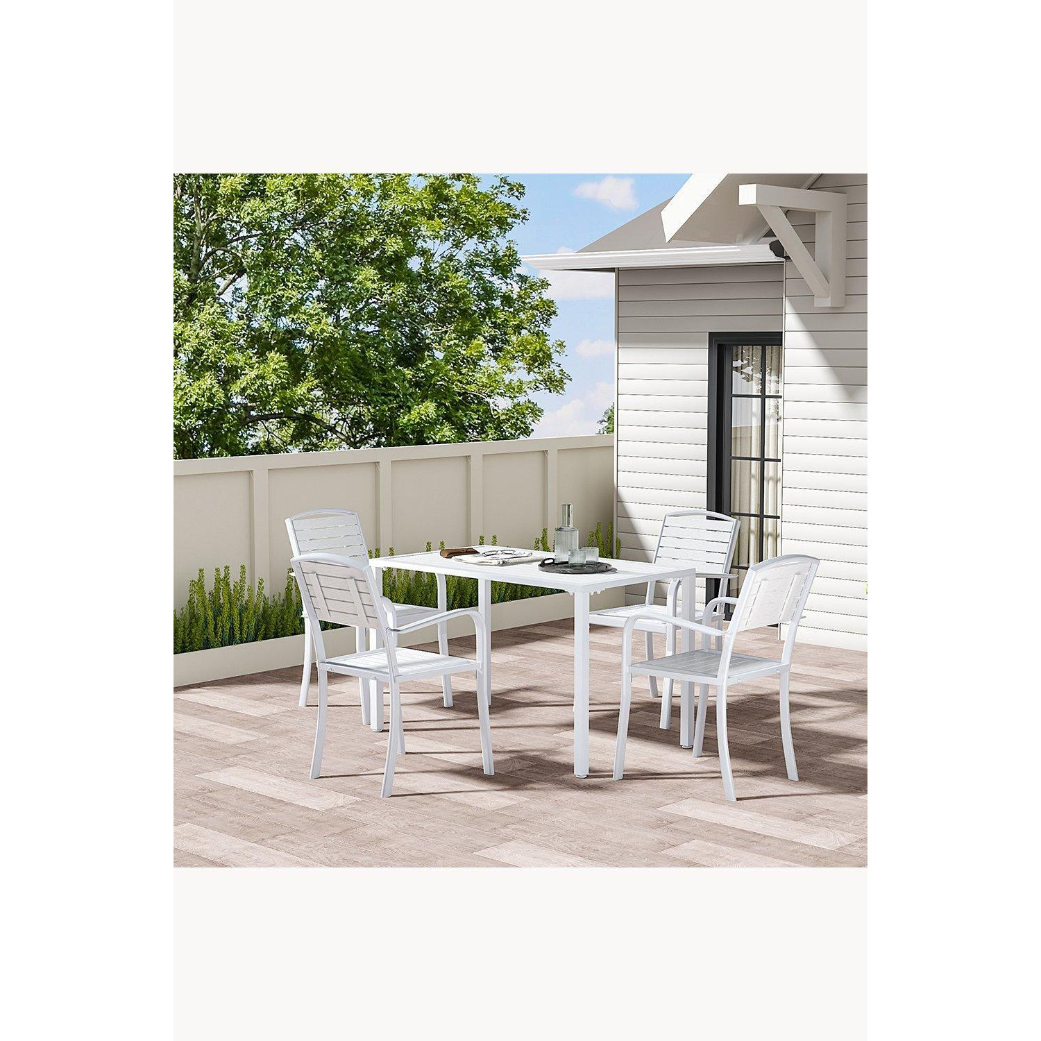 Bron Rectangular Outdoor Dining Table Set by Debenhams | ufurnish.com