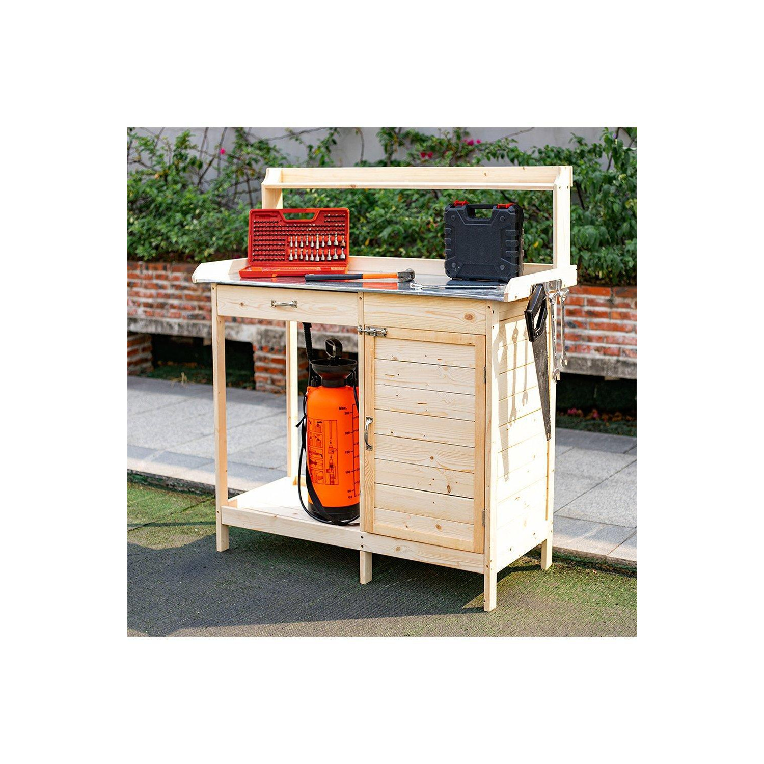 Wooden Garden Potting Bench Work Station by Debenhams | ufurnish.com
