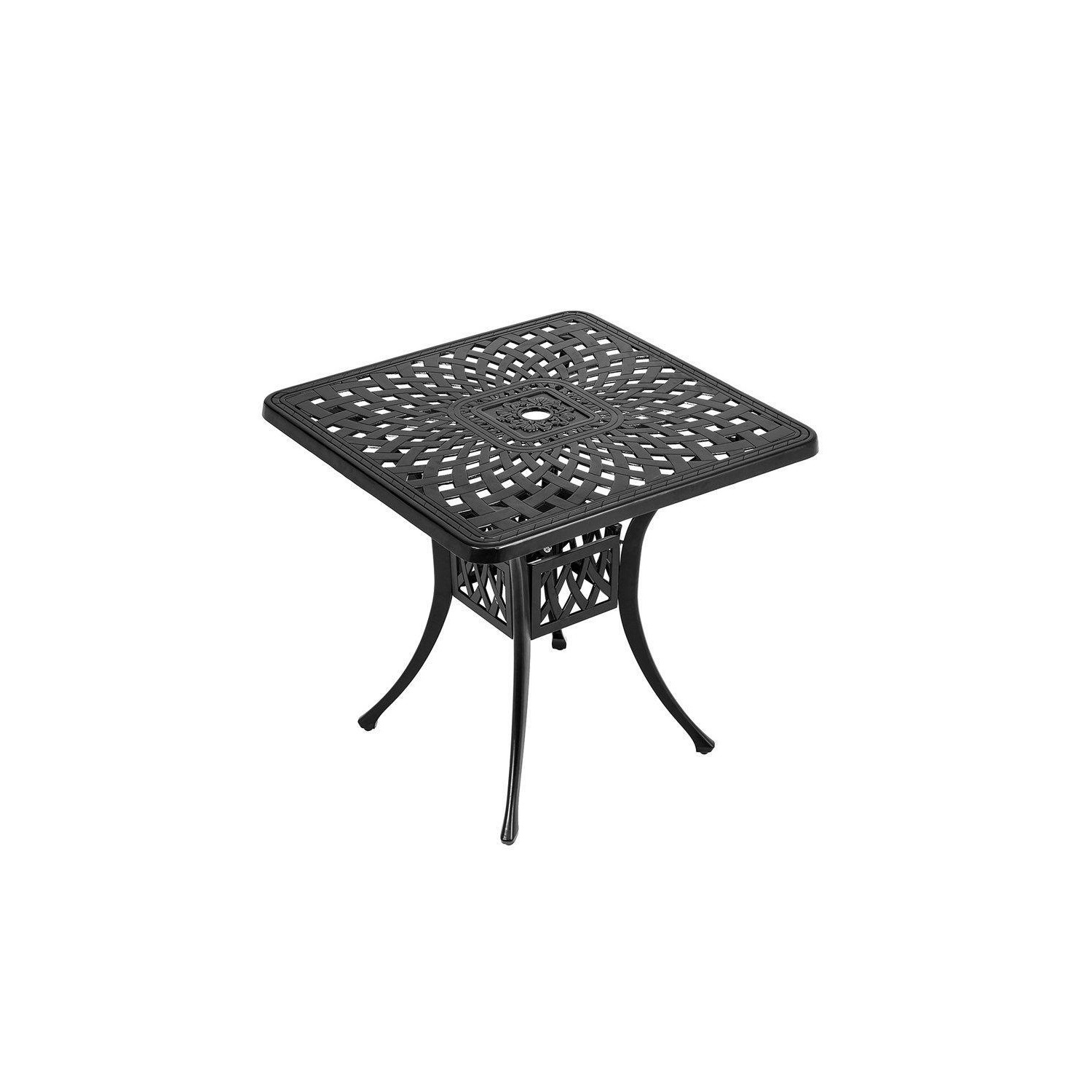 Black Square Outdoor Garden Dining Table by Debenhams | ufurnish.com