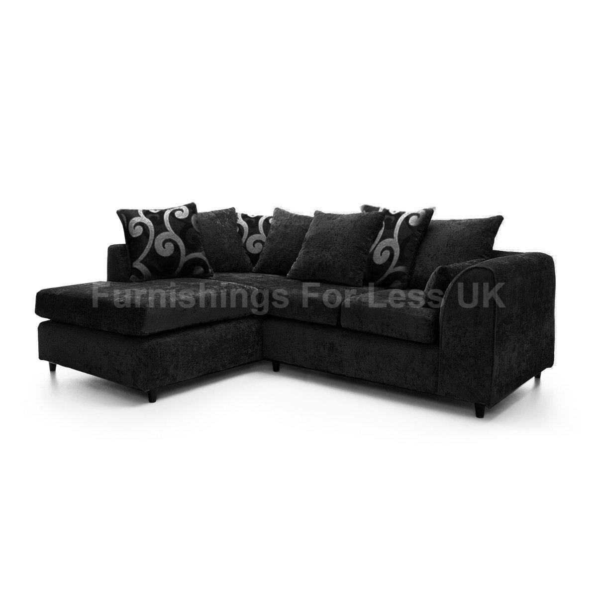Zina Fabric L Shaped Corner Sofa Left Hand Facing 3-4 Seater Chenille by Debenhams | ufurnish.com