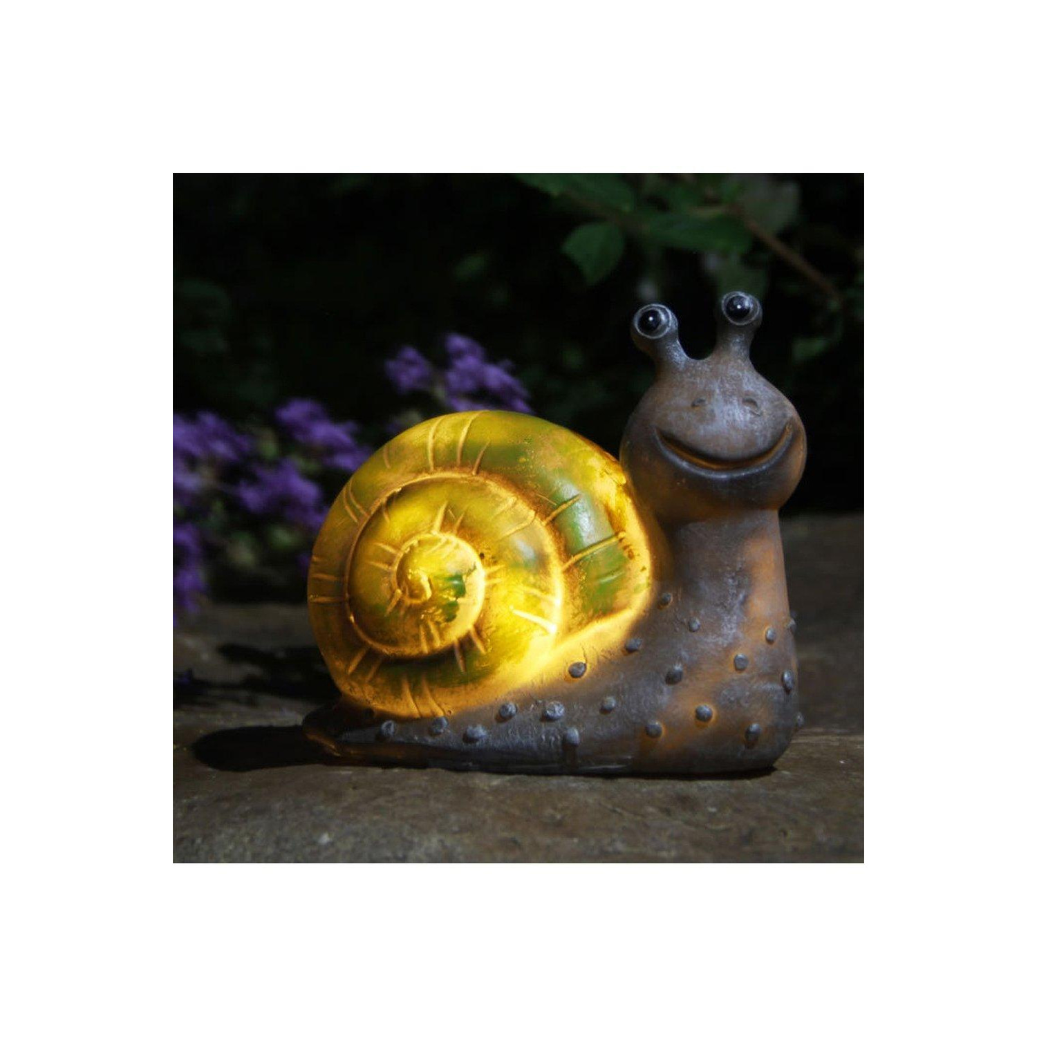 Snail Garden Statue Outdoor Ornament with LED Lights Lawn Decor by ...