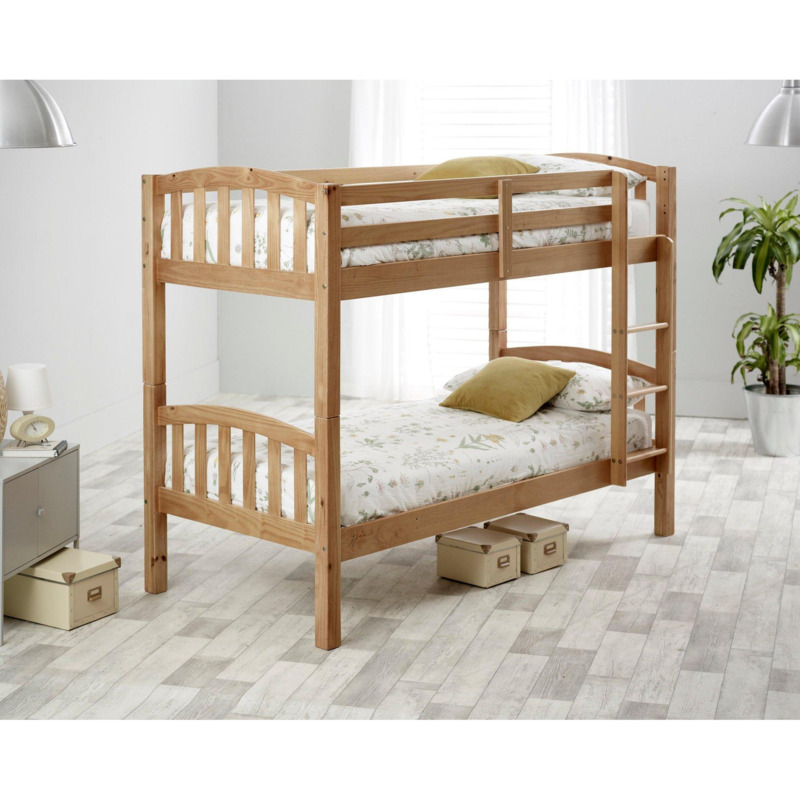 Mya Wooden Single Bunk Bed With Spring Mattresses by Debenhams ...