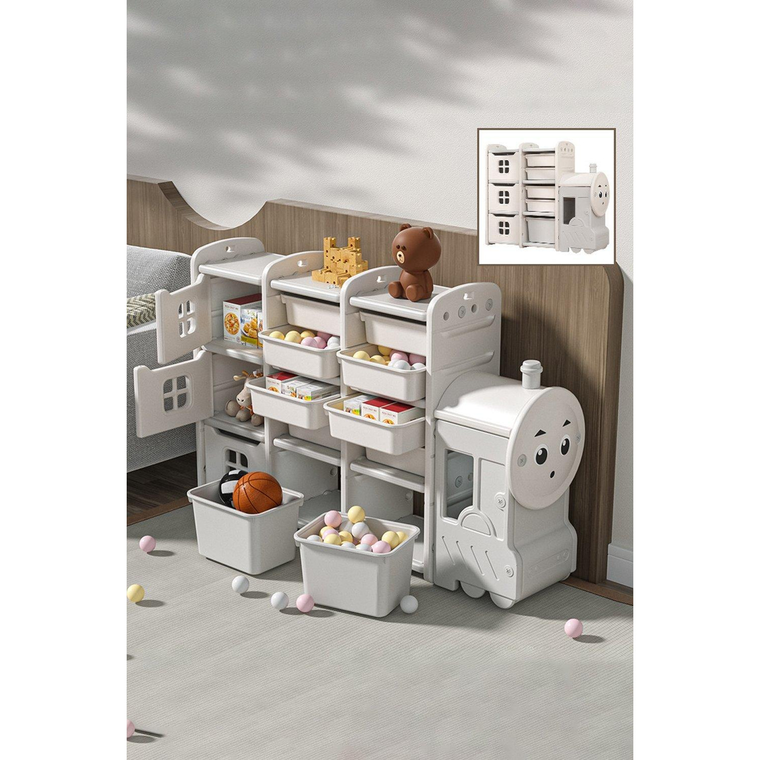 Cute Toys Storage Rack for Kids Floor Standing Train by Debenhams ...
