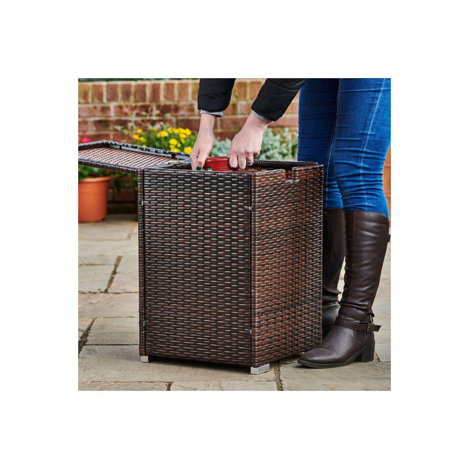 Outdoor Garden Furniture Rattan Up To 9Kg Square Gas Bottle Tank Cover ...