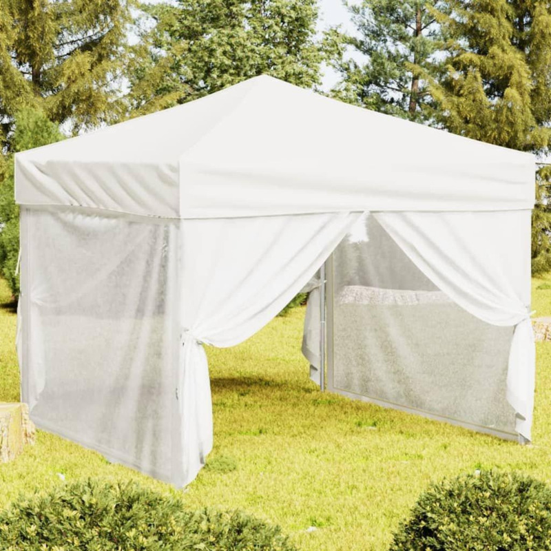 Folding Party Tent with Sidewalls White 3x3 m by Debenhams | ufurnish.com