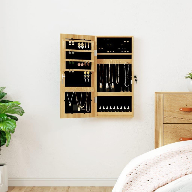 Mirror Jewellery Cabinet with LED Lights Wall Mounted by Debenhams ...