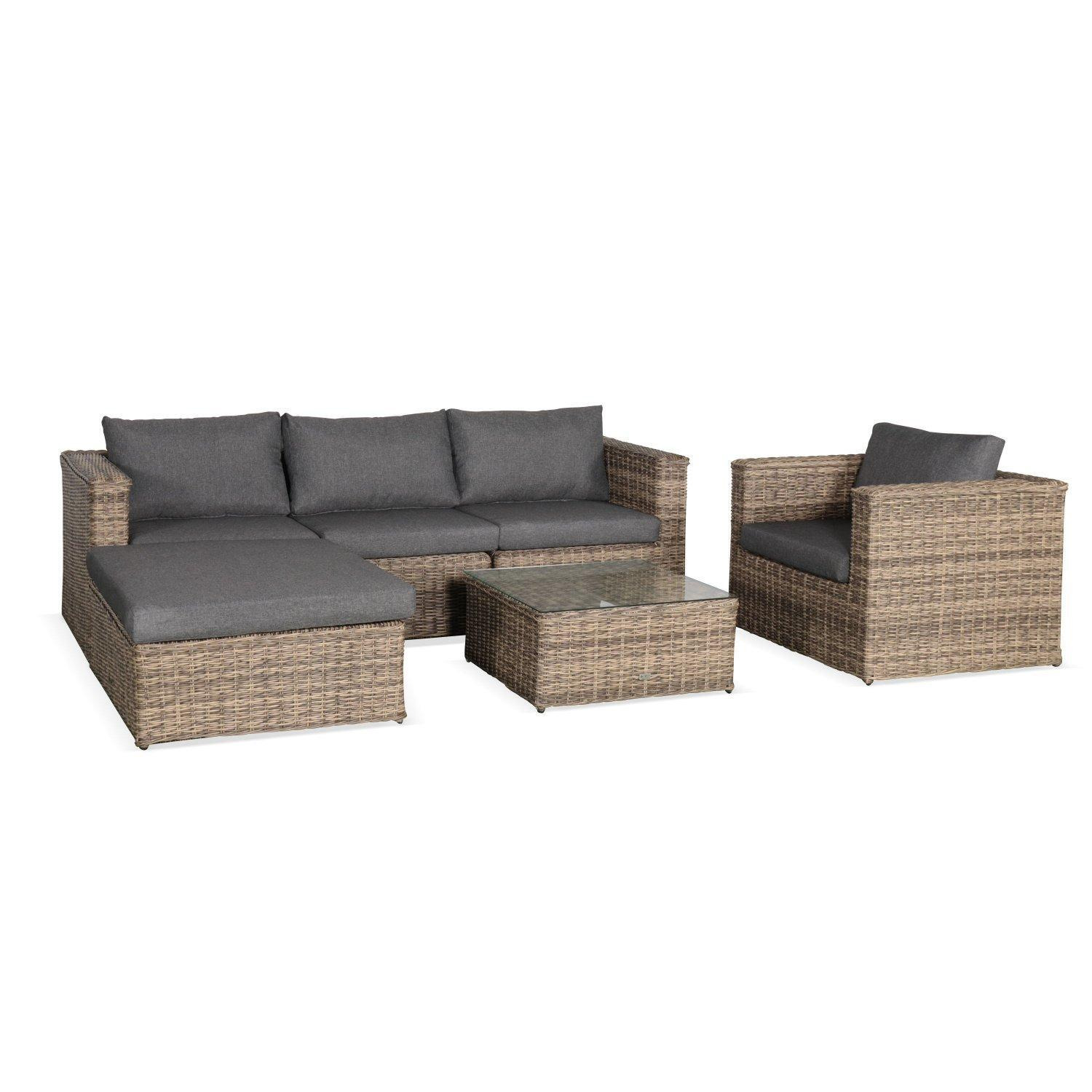 5-seater Polyrattan Corner Garden Sofa Set by Debenhams | ufurnish.com