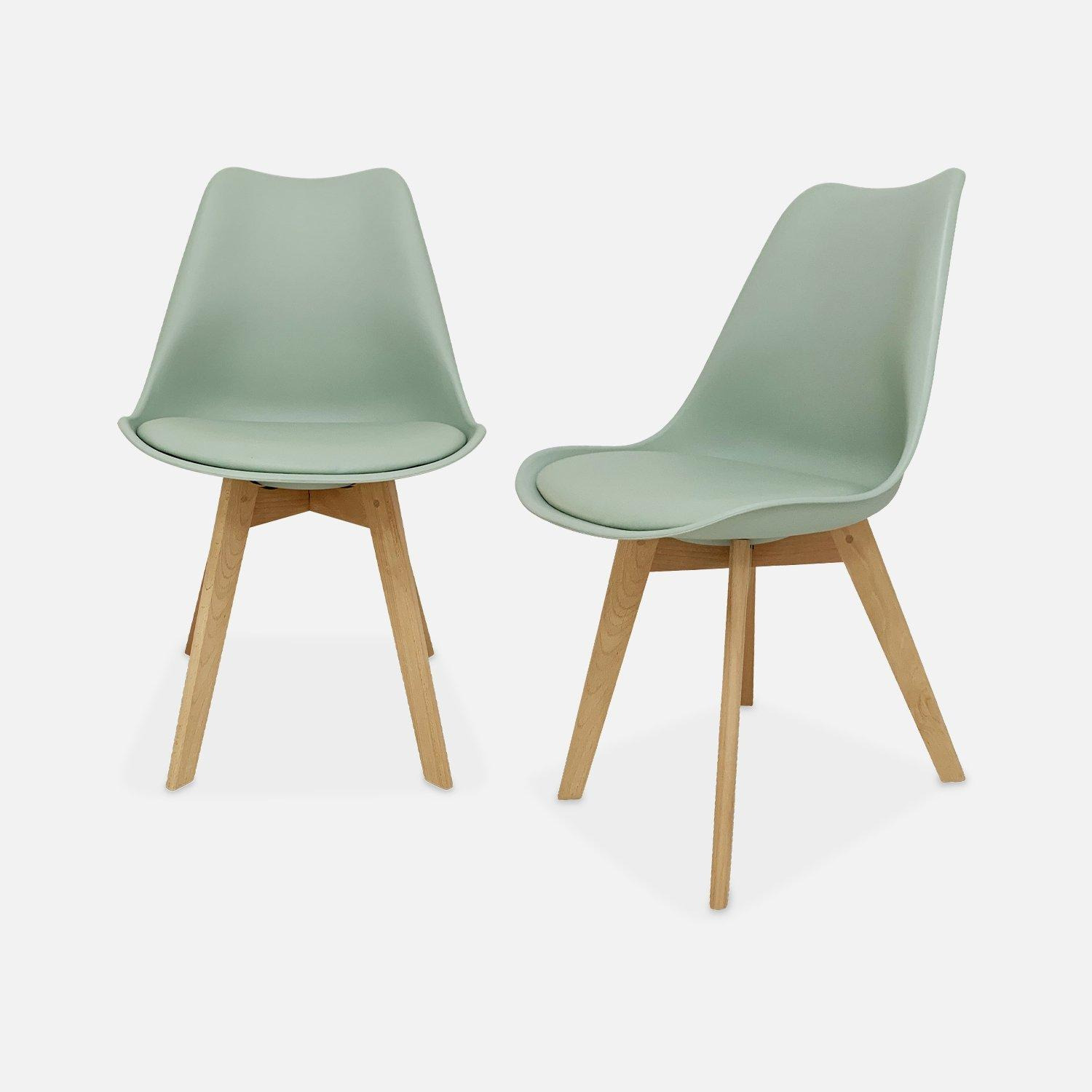 Pair Of Scandi-style Dining Chairs With Wooden Legs by Debenhams ...