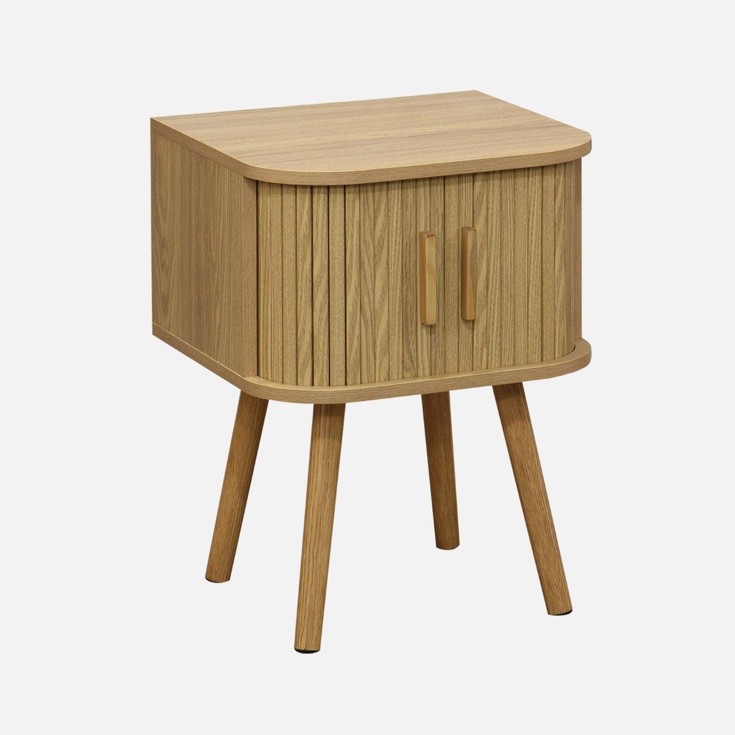 Bedside Table With Ash-effect Sliding Doors by Debenhams | ufurnish.com