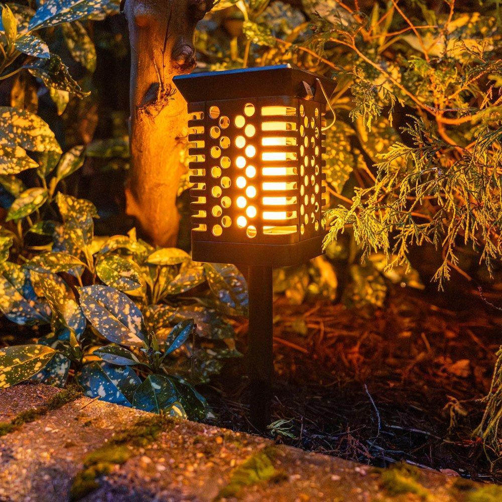 Flame Effect Multi Function Solar Lantern Spike Light by Debenhams ...