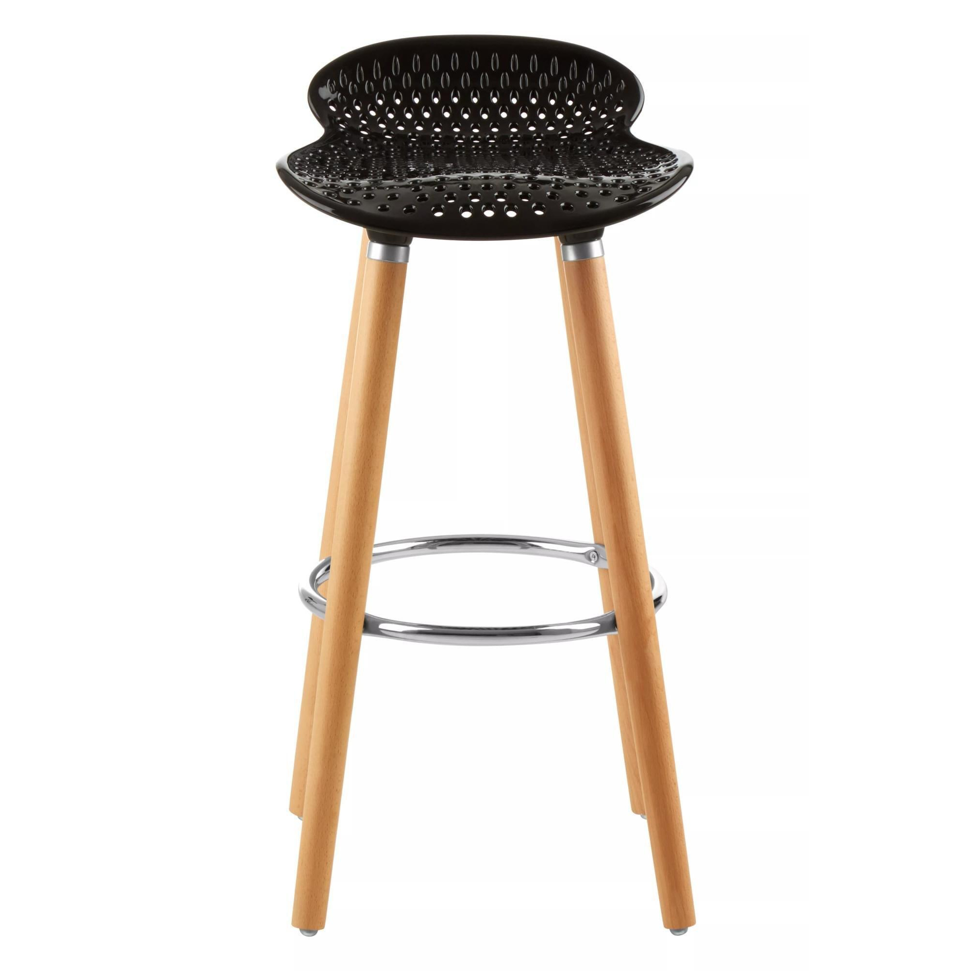 Interiors by Premier Matte Black Bar Stool, Easy to Clean Kitchen Bar ...