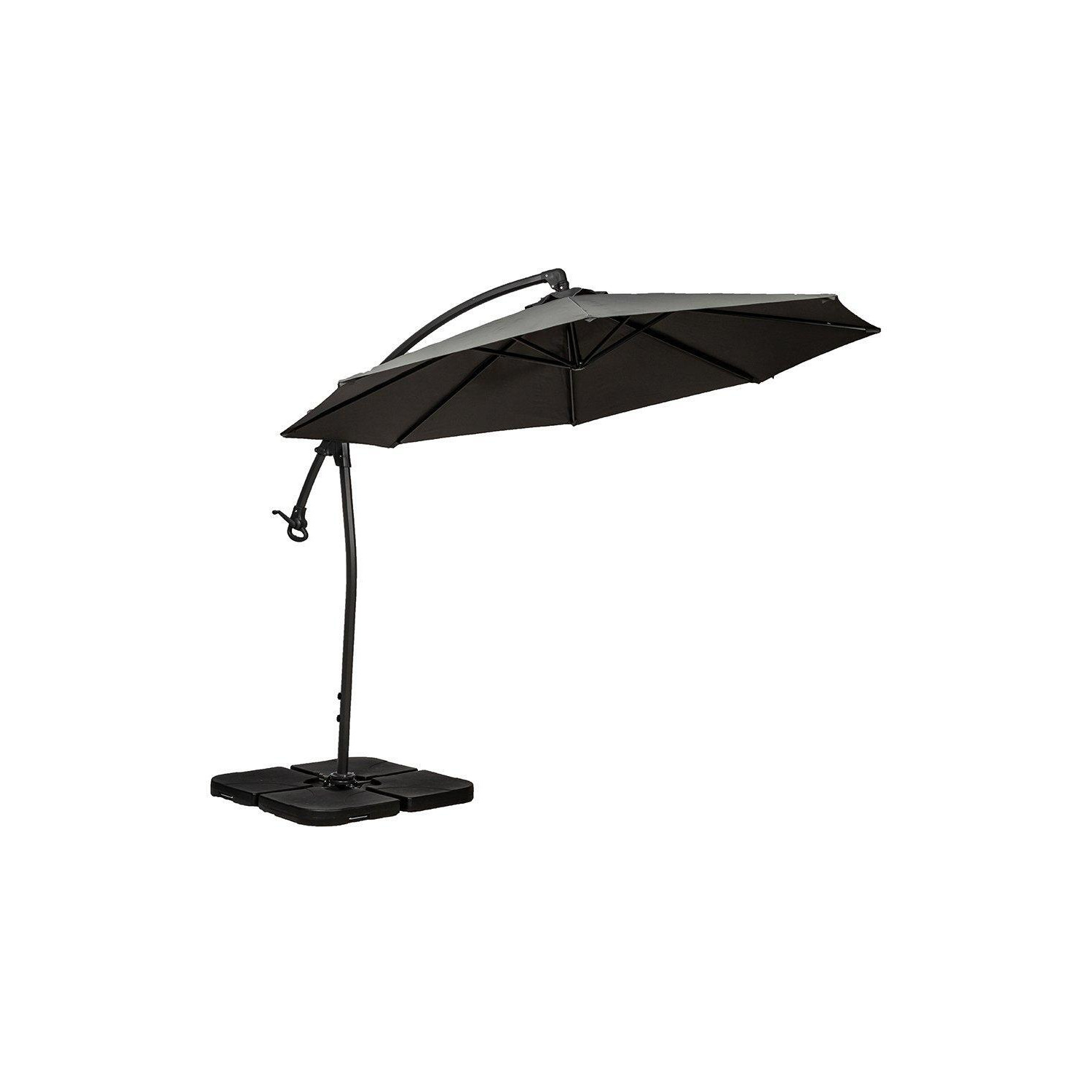 3m Deluxe Pedal Operated Rotational Cantilever Powder Coated Parasol ...