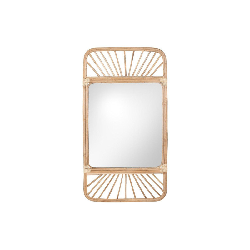 Rattan Woven Rectangular Wall Mirror by Debenhams | ufurnish.com