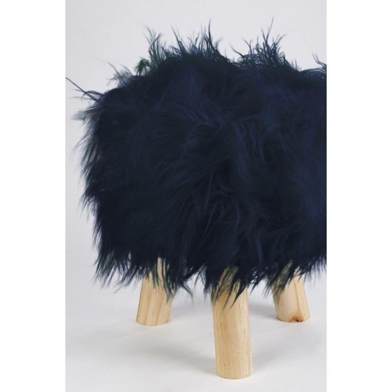 Mongolian Faux Fur Foot Stool by Debenhams | ufurnish.com
