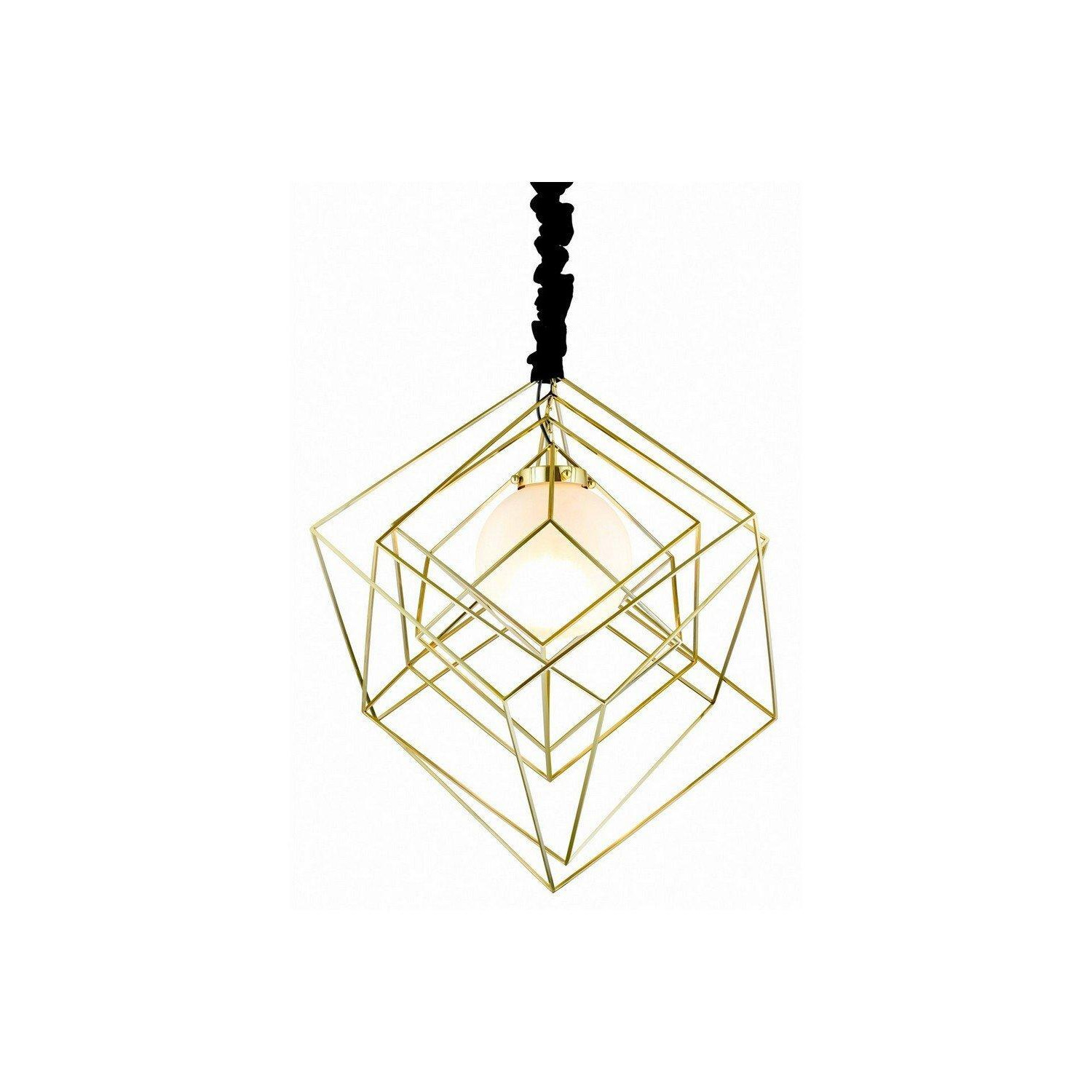 Contemporary Wire Frame Pendant Ceiling 1 Light Brass by Debenhams ...