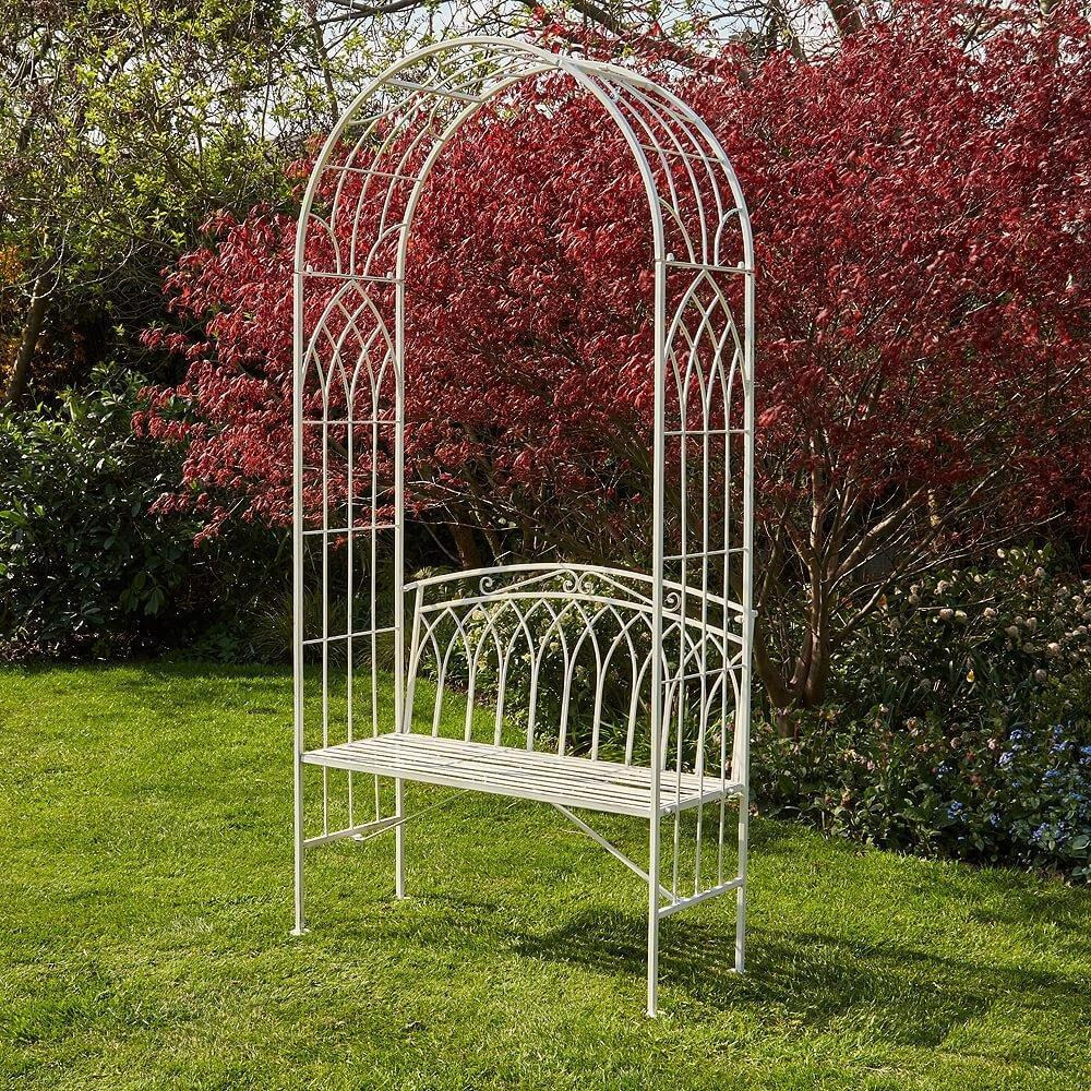 Elegance Arched Arbour Outdoor Garden Bench by Debenhams | ufurnish.com