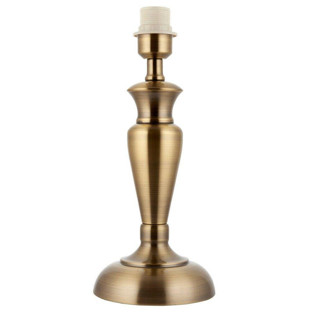 Brass Table Lamp Light 355mm Tall Aged Metal Base Only Classic Desk ...