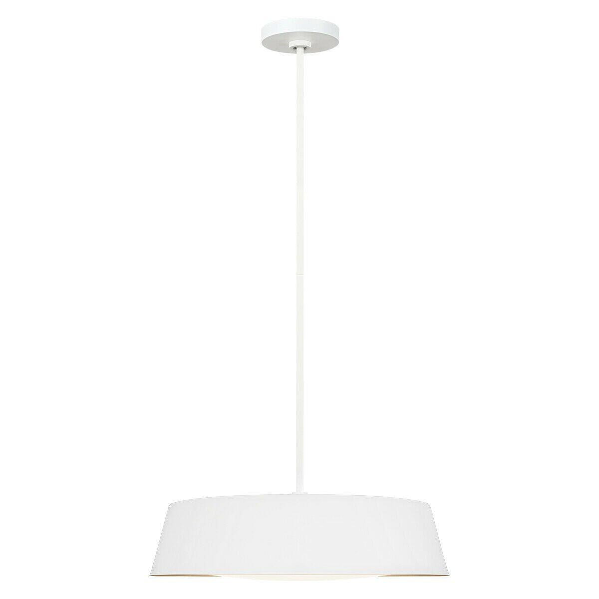 5 Bulb Ceiling Pendant Light Fitting Matte White LED E14 60W Bulb by ...