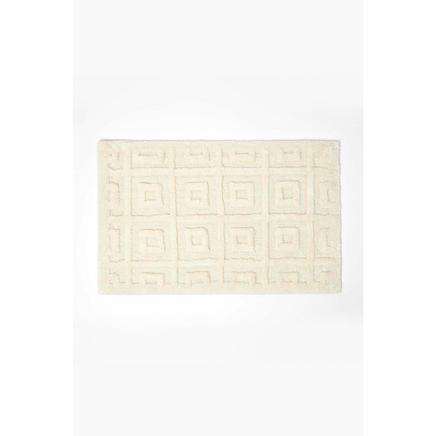 100% Cotton Tufted Tile Bath Mat by Debenhams | ufurnish.com