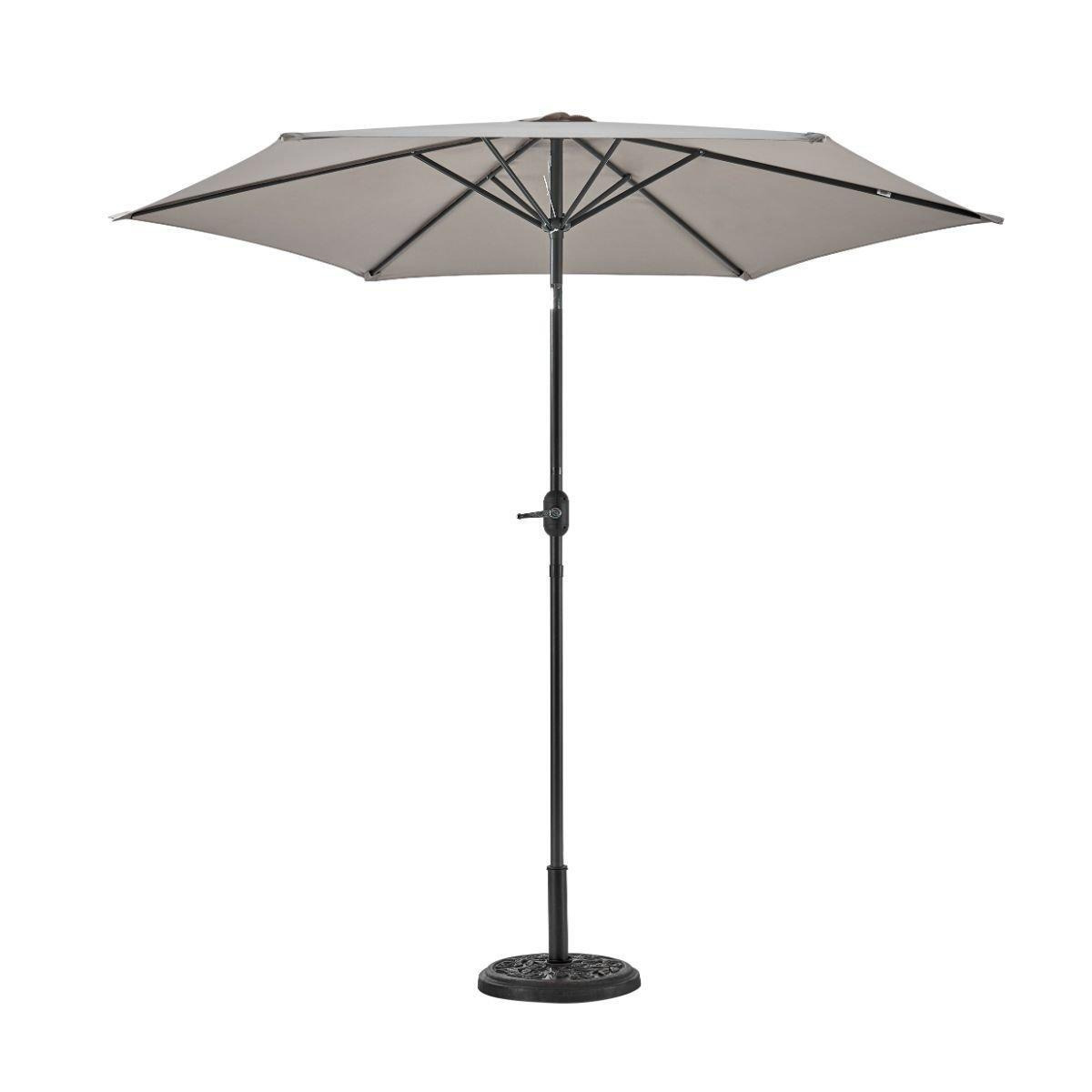 2.7M Garden Parasol Umbrella with Winding Crank Handle & Tilt Mechanism ...