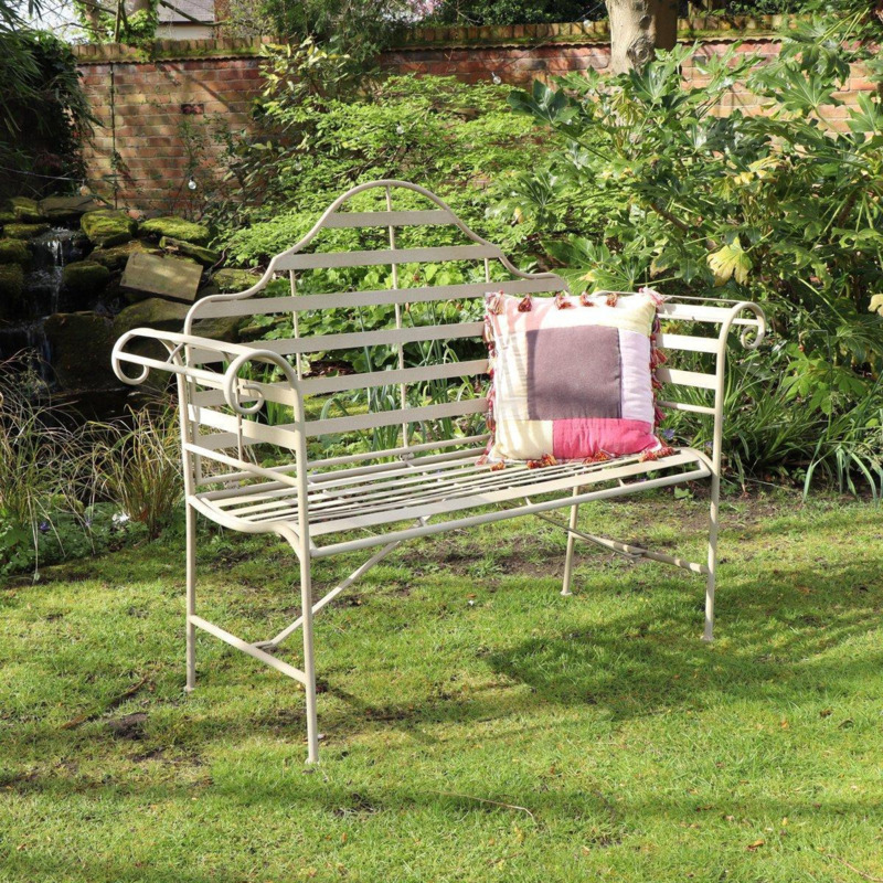 Rustic Arched Metal Garden Bench by Debenhams | ufurnish.com