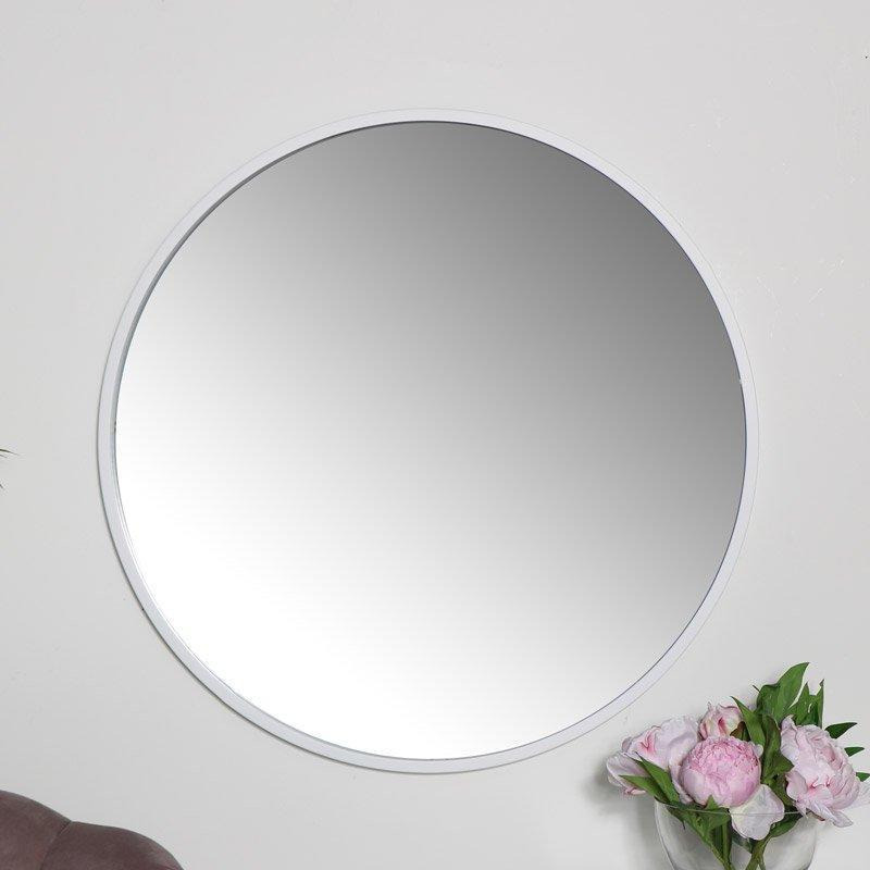 Round White Wall Mirror 80cm X 80cm by Debenhams | ufurnish.com