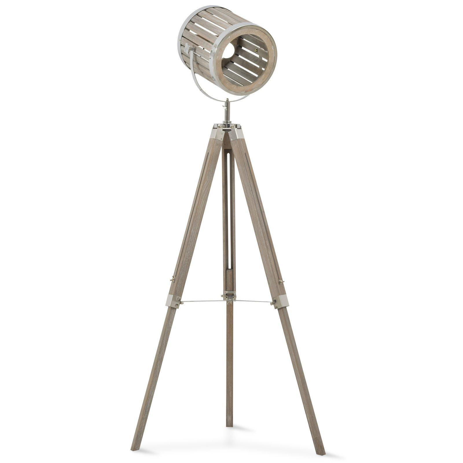 Telescopic Floor Lamp Unique Wood Frame Adjustable Shade Height by ...