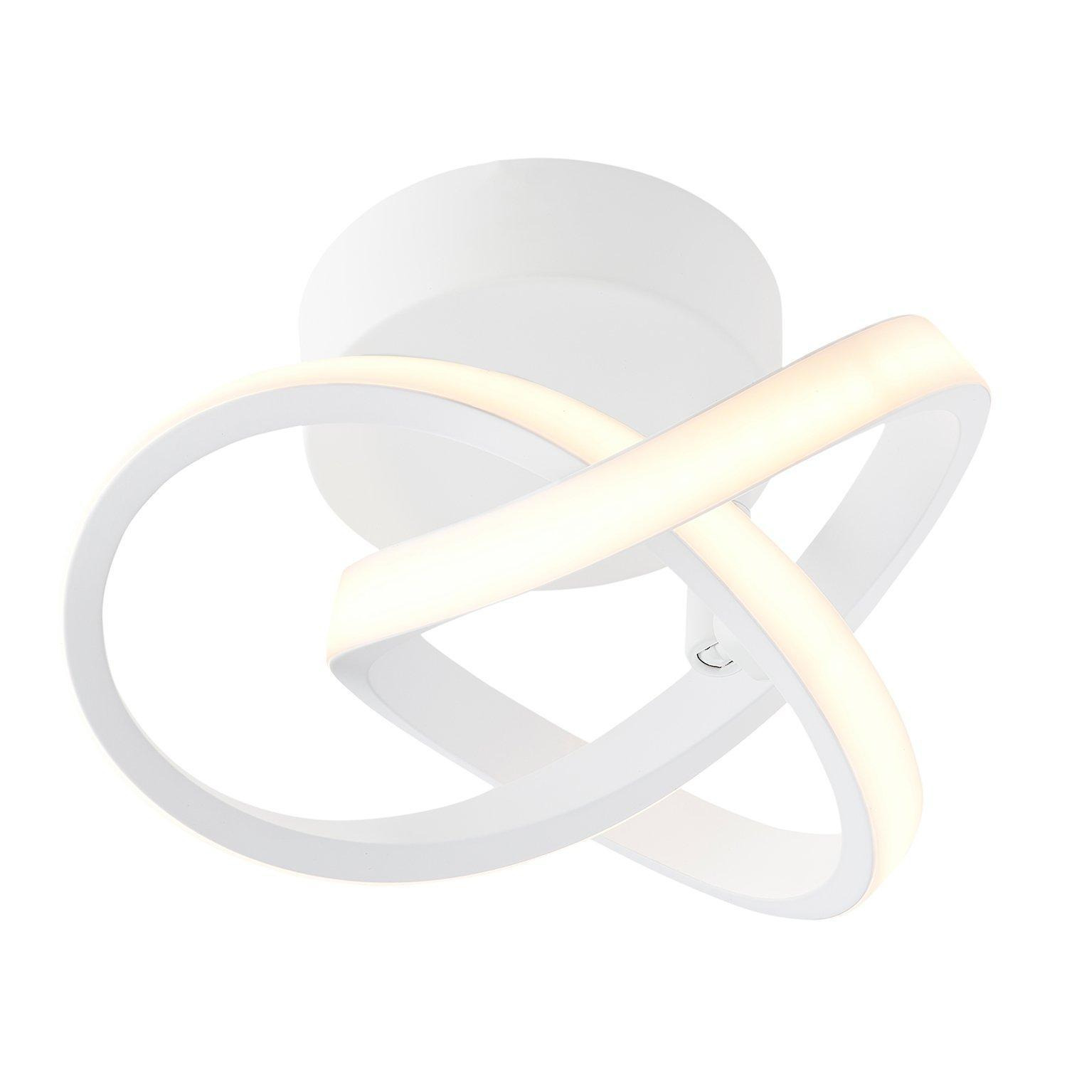 Modern and Compact Matt White LED Ceiling Light Fitting with Slimline ...