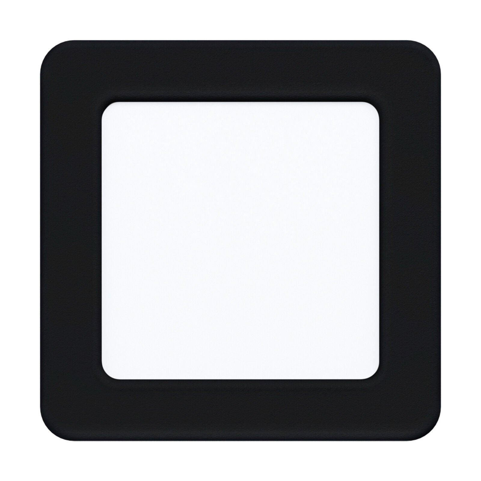 Wall / Ceiling Flush Downlight Black Square Spotlight 5.5W Built in LED ...