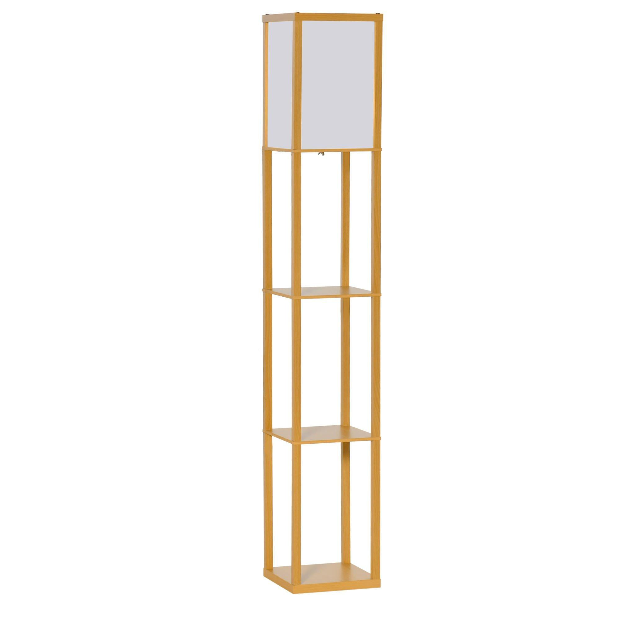 4 Tier Floor Lamp Standing Lamp with Storage Shelf for Home Office by ...