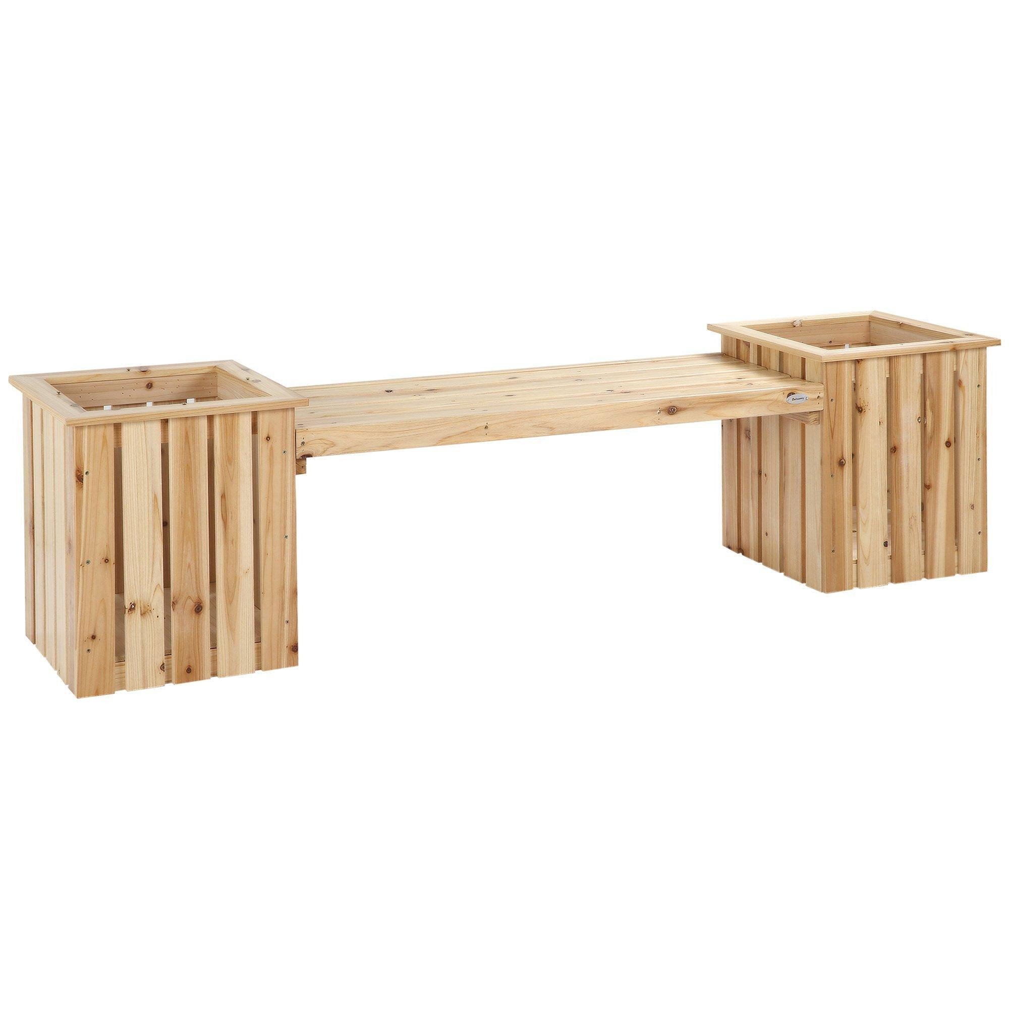 Garden Planter & Bench Combination Planter Box Garden Bench by ...