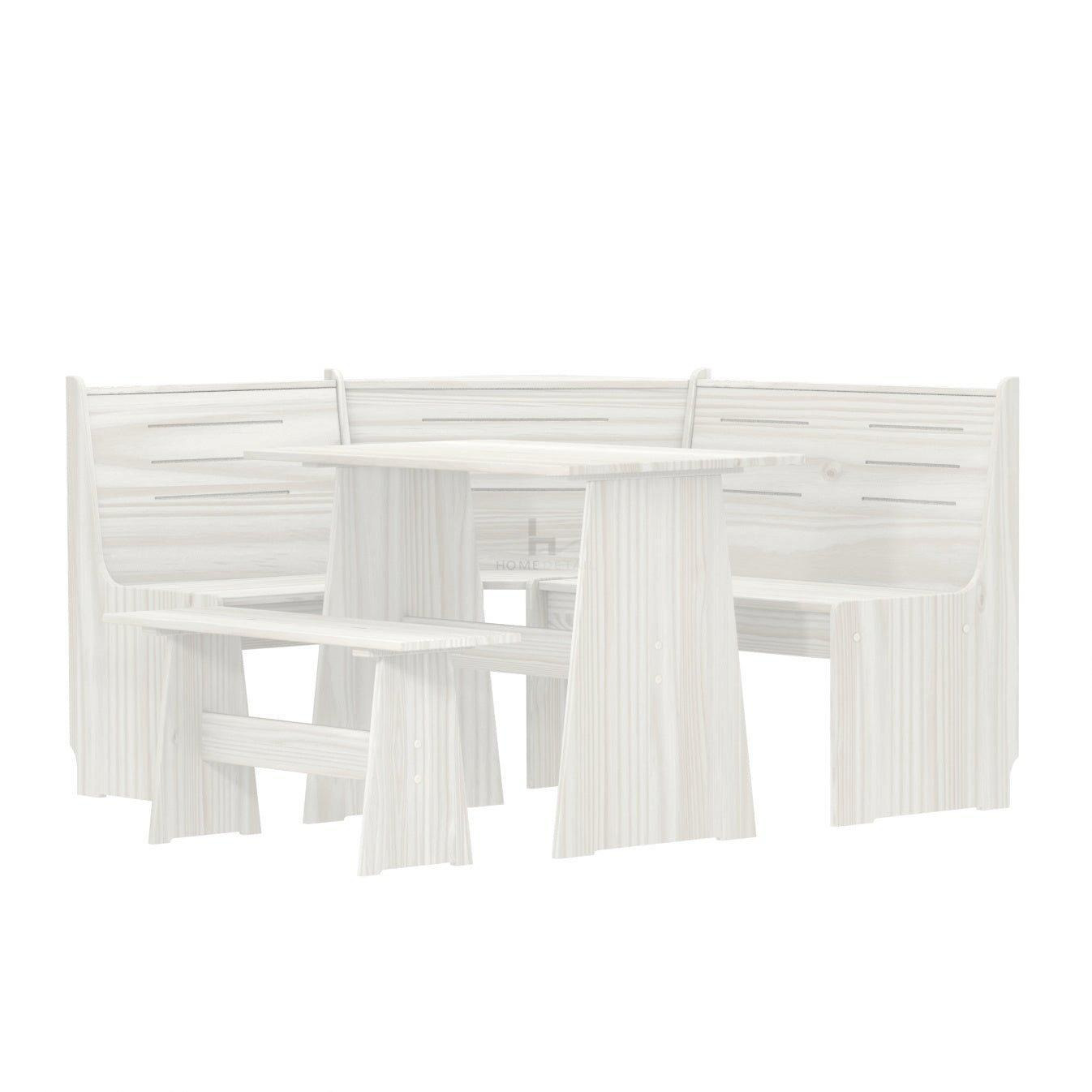 Latham Corning Dining Table Set with Bench (White) by Debenhams ...