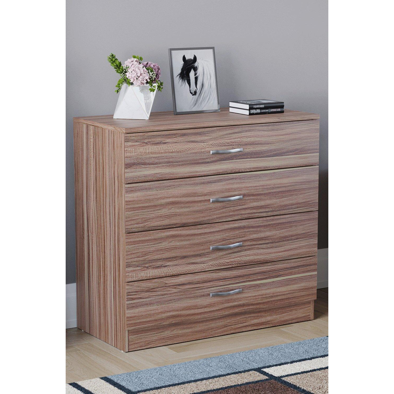 Vida Designs Riano 4 Drawer Chest of Drawers Storage Bedroom Furniture ...