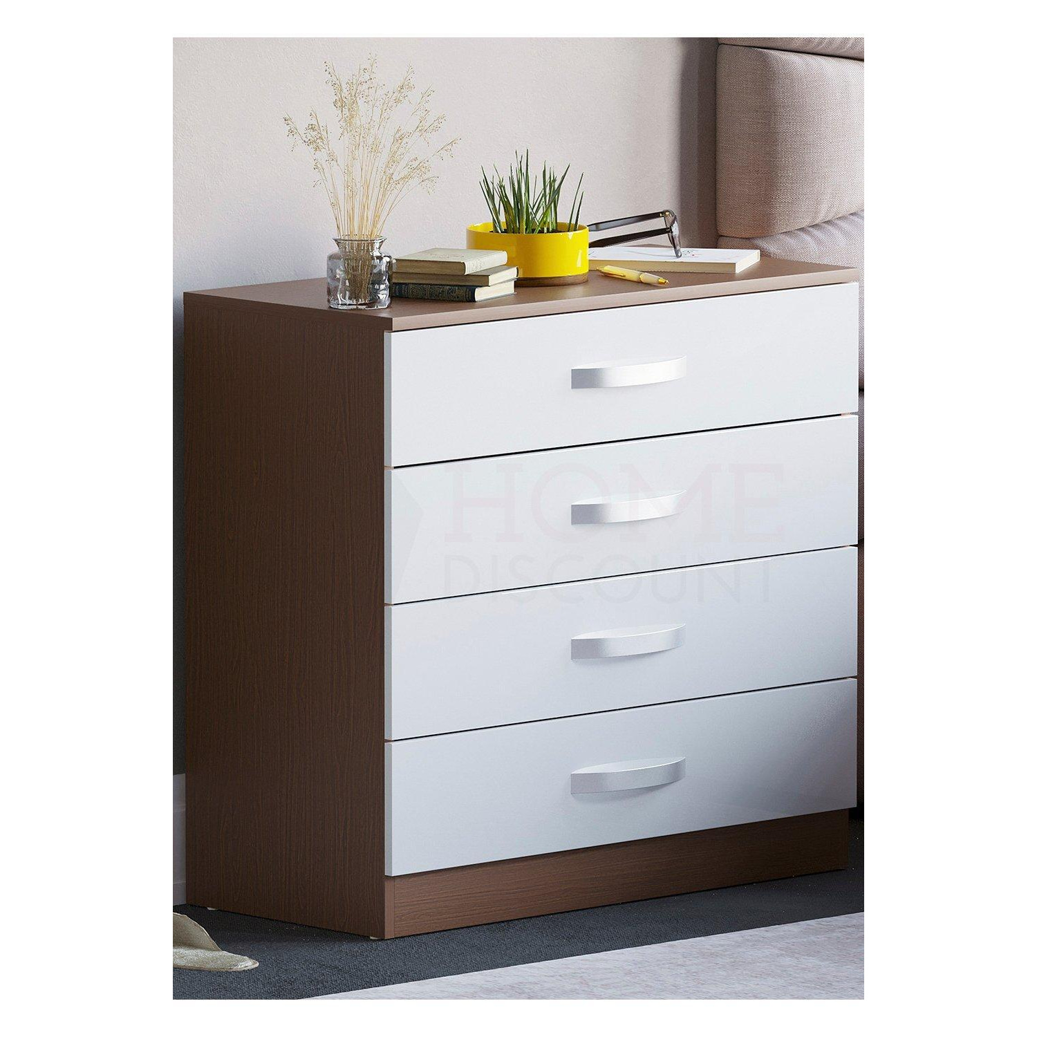 Vida Designs Hulio 4 Drawer Chest of Drawers Storage Bedroom Furniture ...