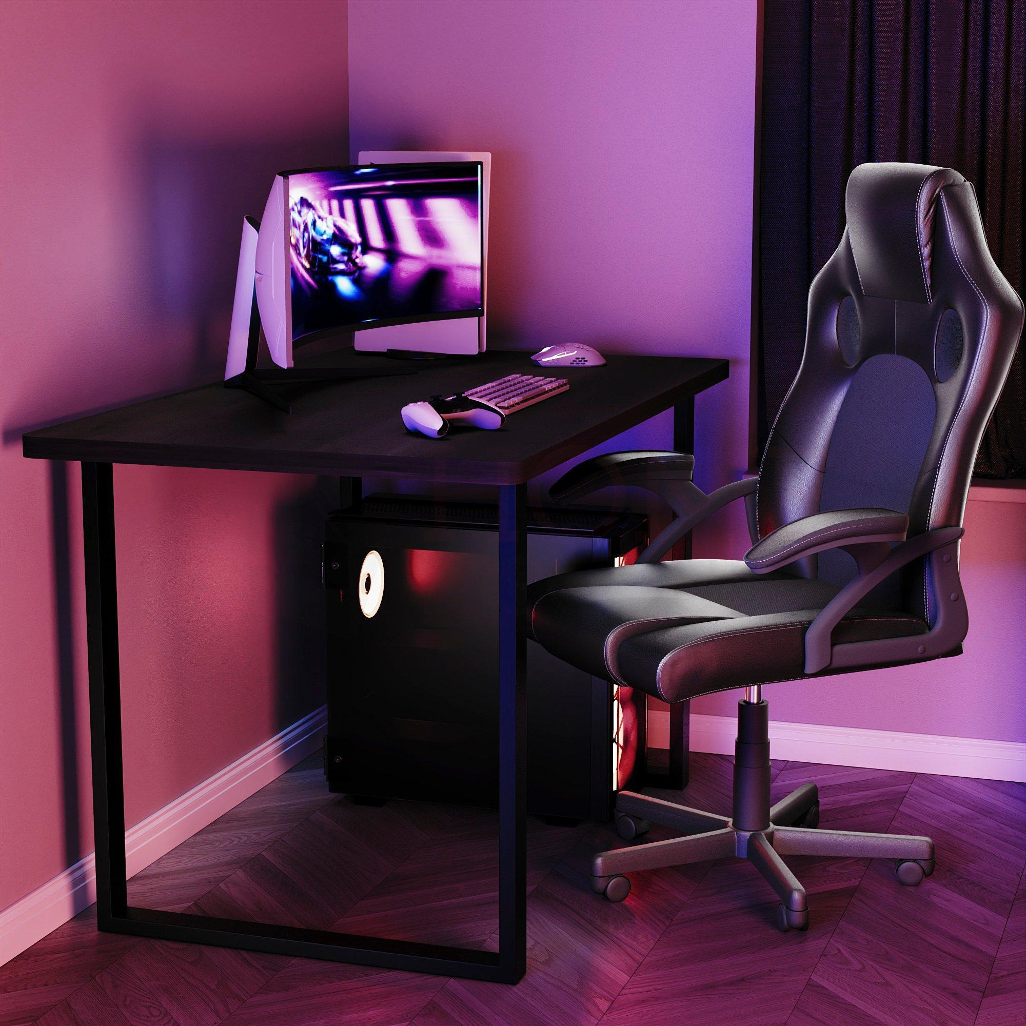 Vida Designs Gaming Desk With U Shape Legs Study Workstation MDF ...