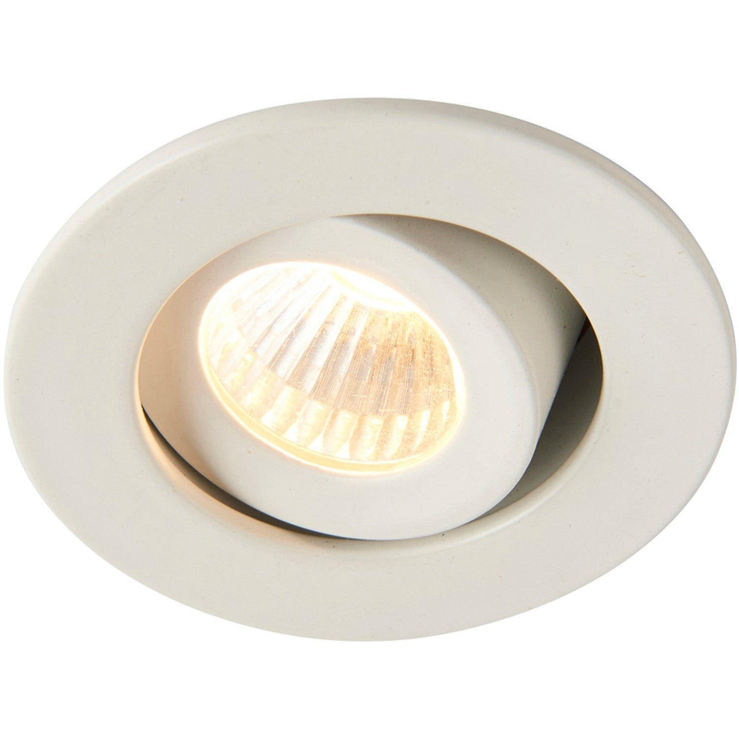 Micro Adjustable Recessed Ceiling Downlight - 4W Warm White LED - Matt ...