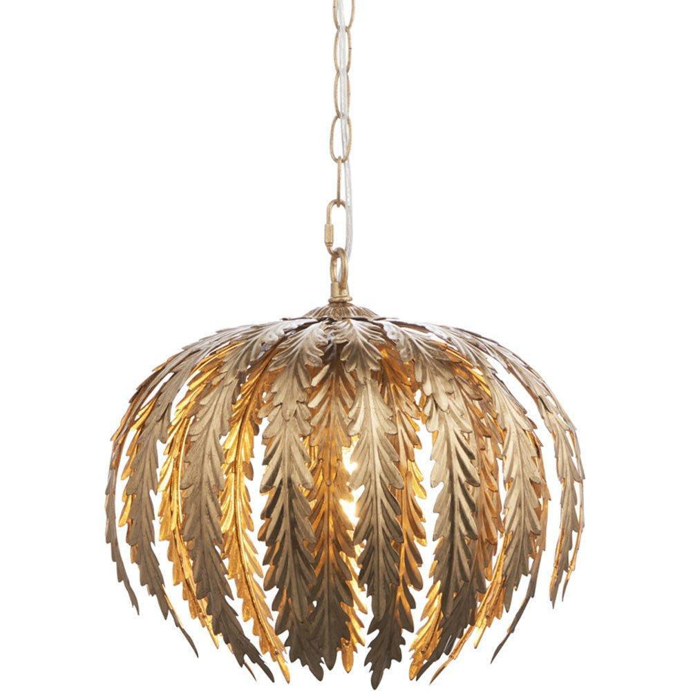 Small Ornate Gold Ceiling Pendant Light Fitting - Decorative Layered ...