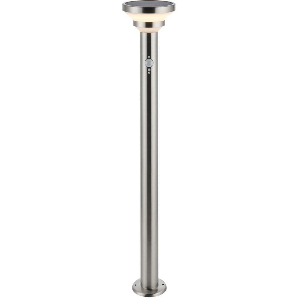 800mm Stainless Steel Outdoor Bollard Post Light - Solar Powered & PIR ...