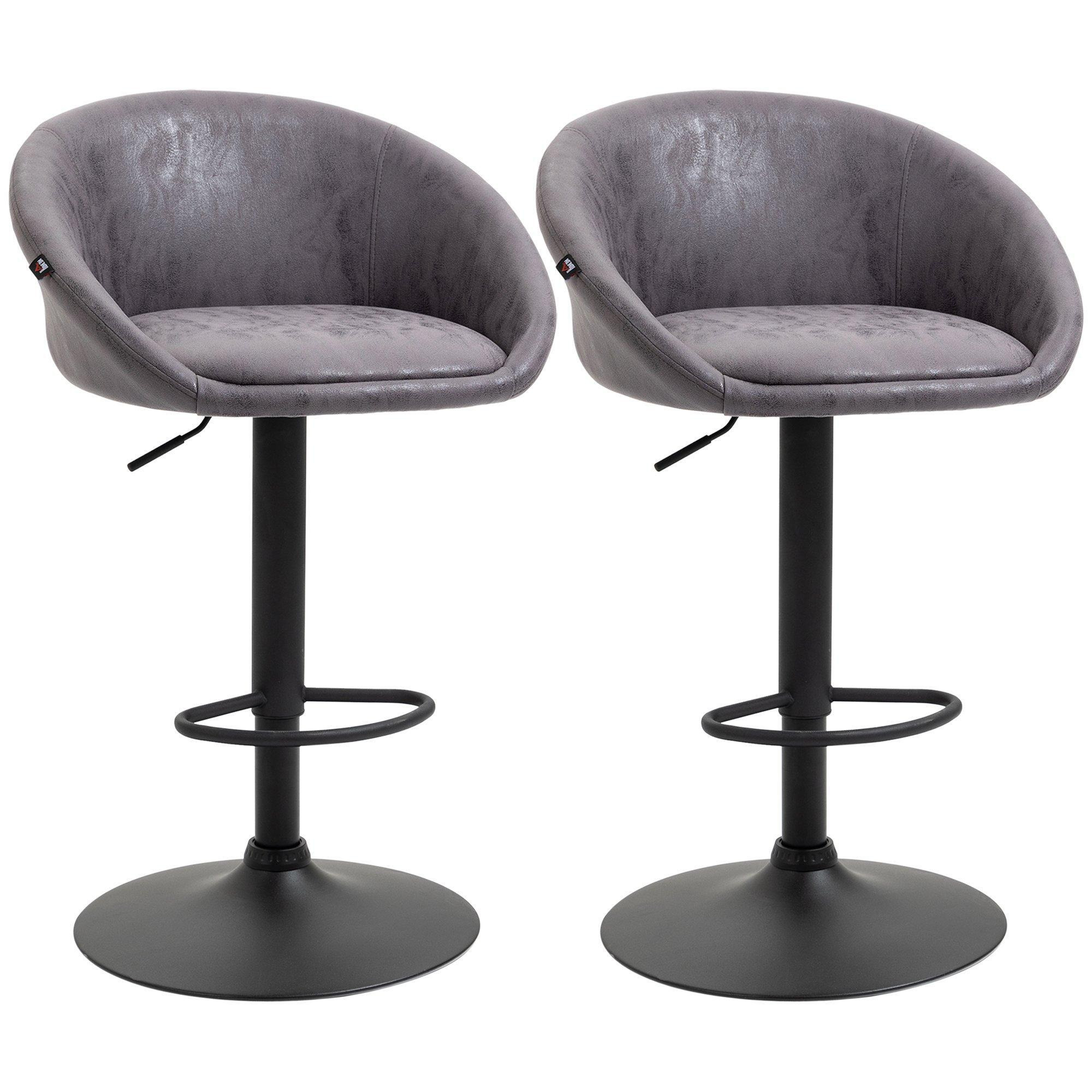 Adjustable Swivel Bar Stools Set of 2 Bar Chairs with Footrest by ...