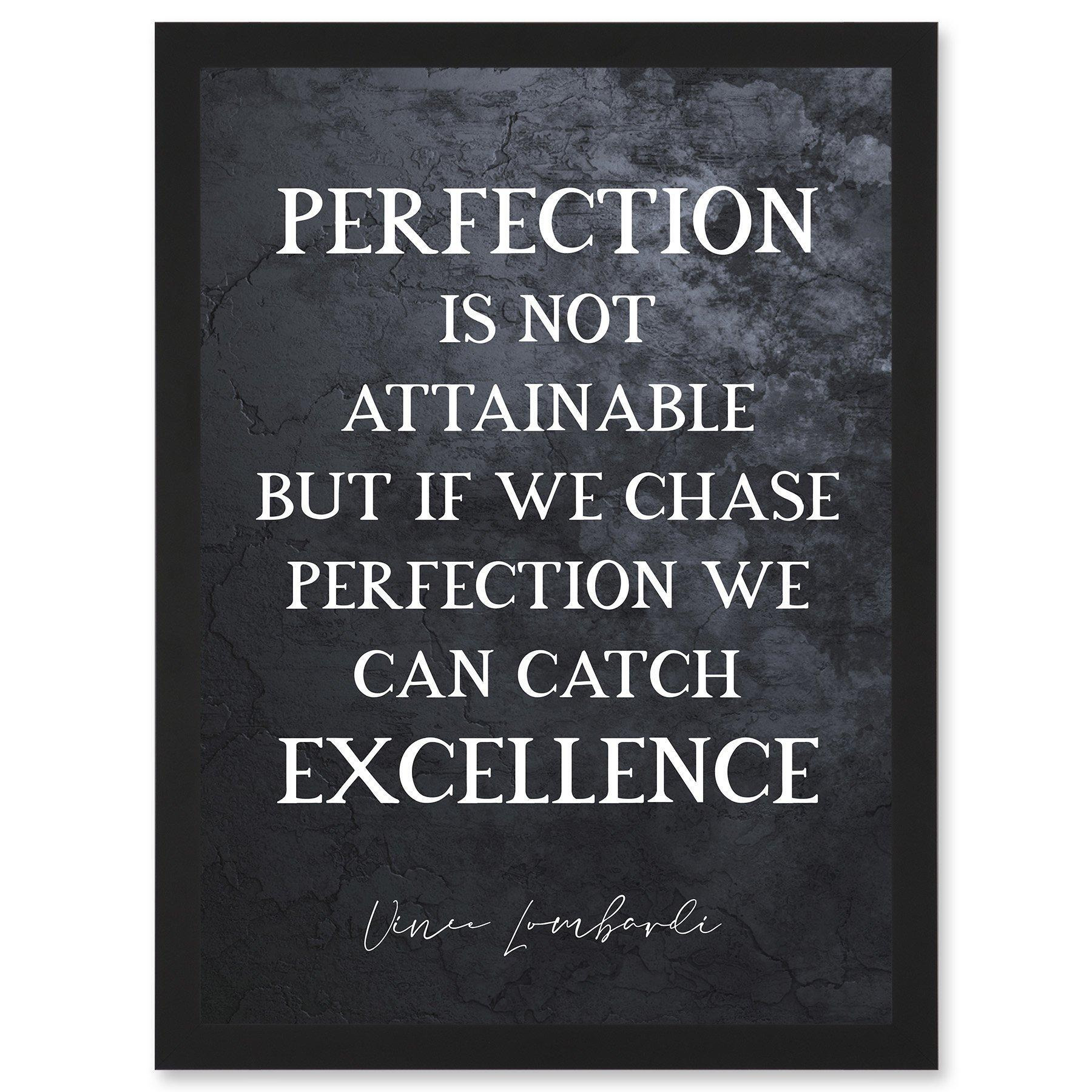 Slate Quote Vince Lombardi Perfection Excellence Football Coach A4 ...