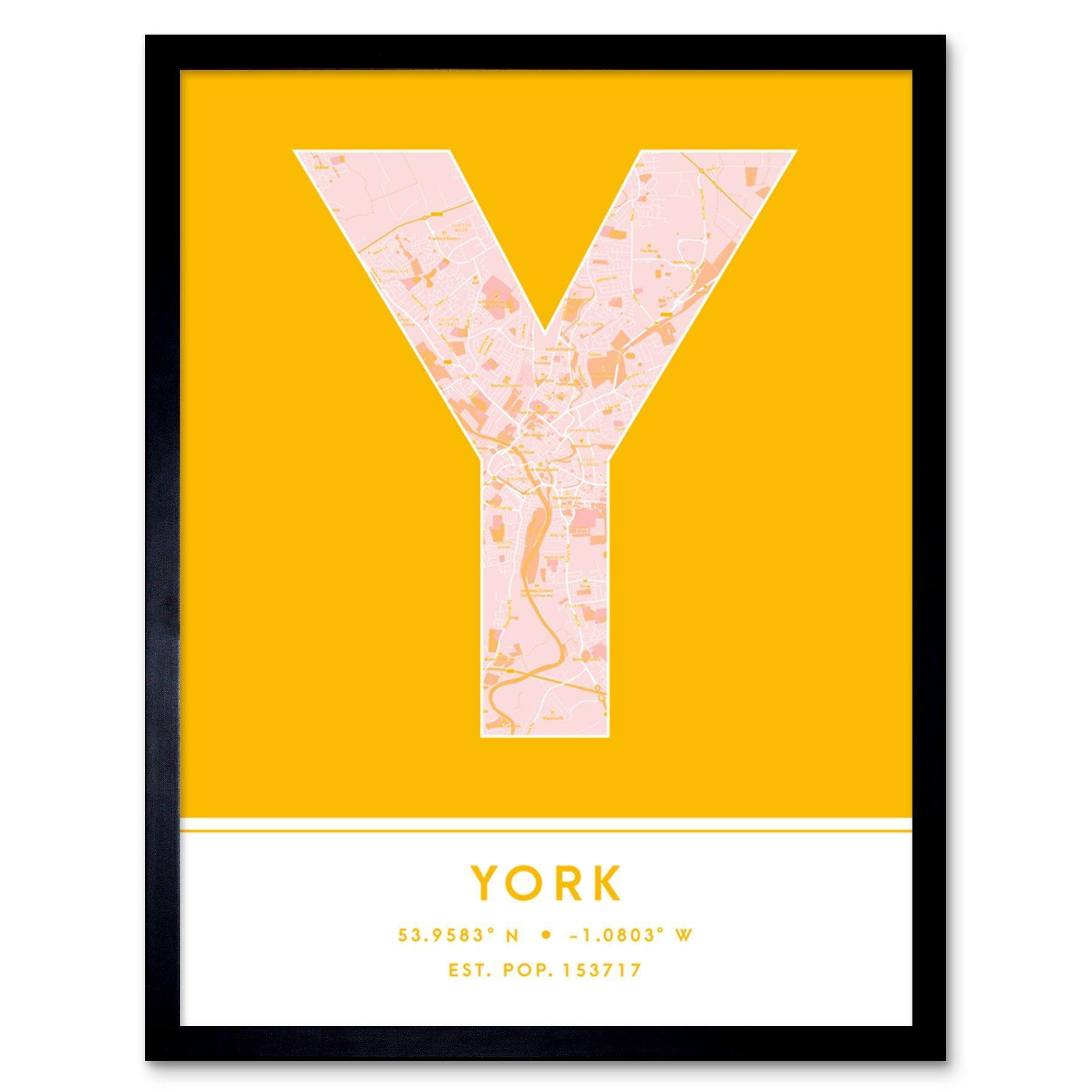York England United Kingdom City Map Modern Typography Stylish Letter ...