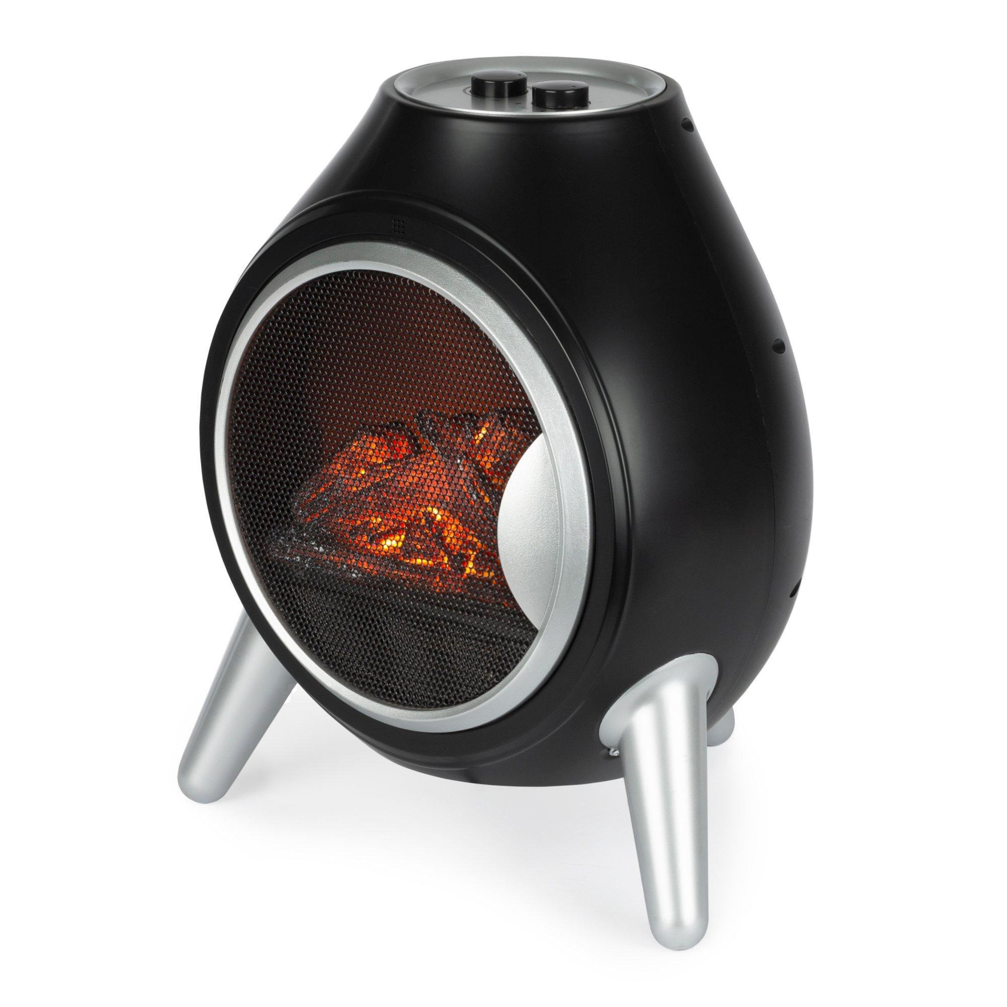 1.8Kw Electric LED Log Fire Effect Fire - with a Freestanding Modern ...