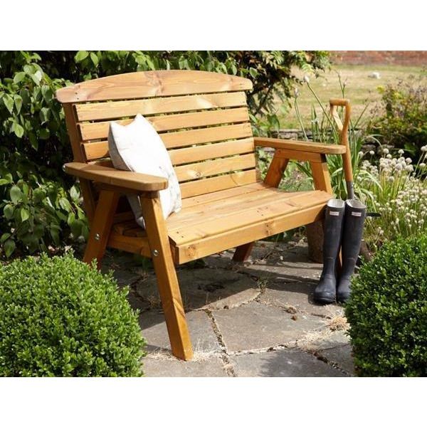 Tom Chambers Hand Made 2 Seater Chunky Rustic Wooden Garden Bench ...