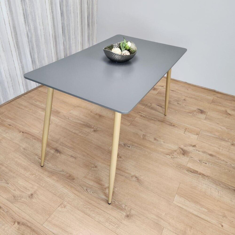 Grey Wood Rectangle Dining Table Kitchen Table Modern Wood Style Dinner ...